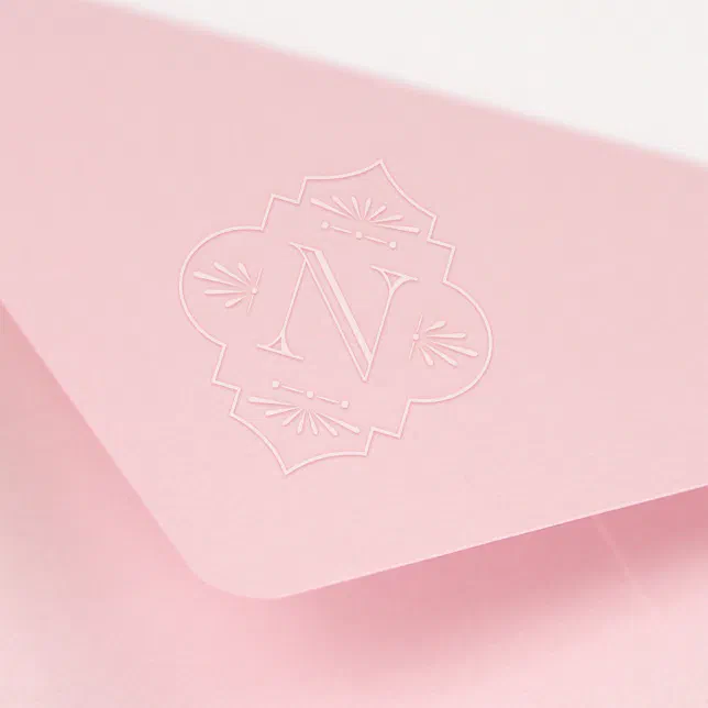 Vintage Art Deco Monogram Initial Embosser | Zazzle