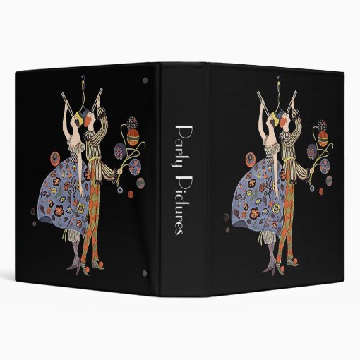 Vintage Art Deco Party Pictures Binder | Zazzle