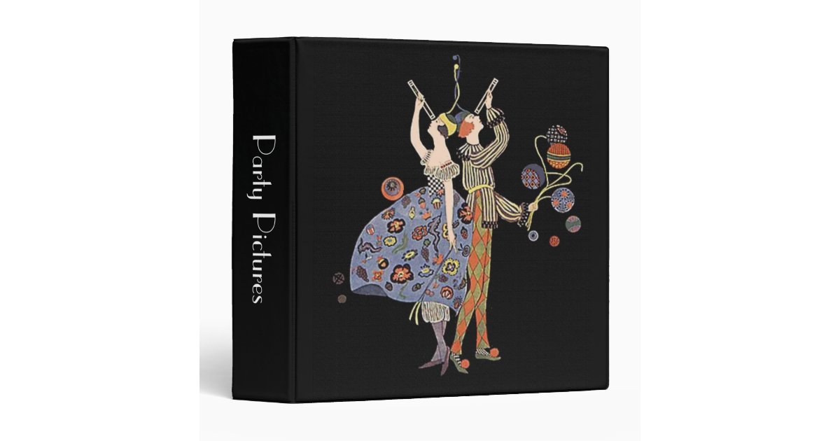 Vintage Art Deco Party Pictures Binder | Zazzle