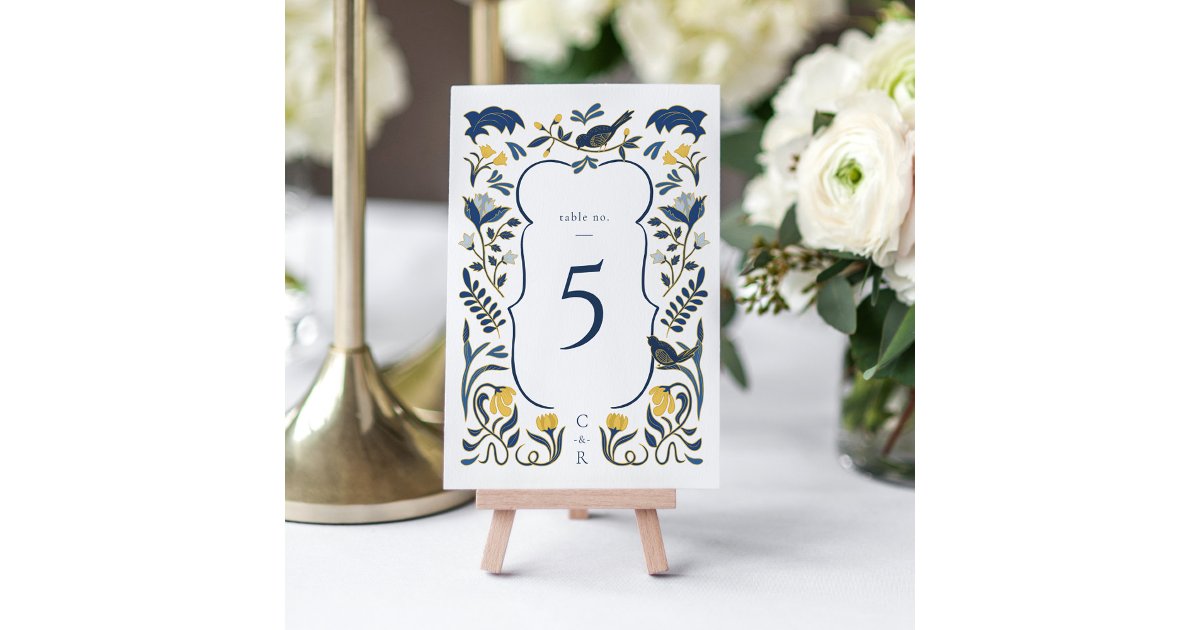 Vintage Art Deco Table Number Card | Zazzle
