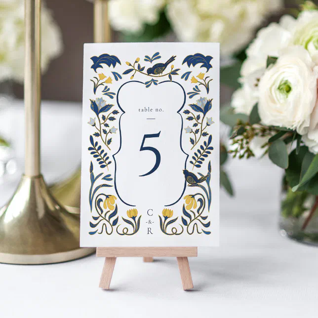 Vintage Art Deco Table Number Card | Zazzle
