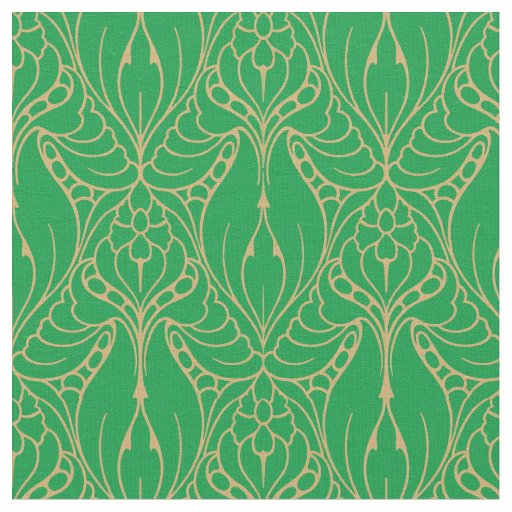 Vintage Art Nouveau Anthemion Floral Pattern Fabric | Zazzle
