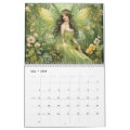 Vintage Art Nouveau Green Fairy Fantasy Fae Women Calendar | Zazzle