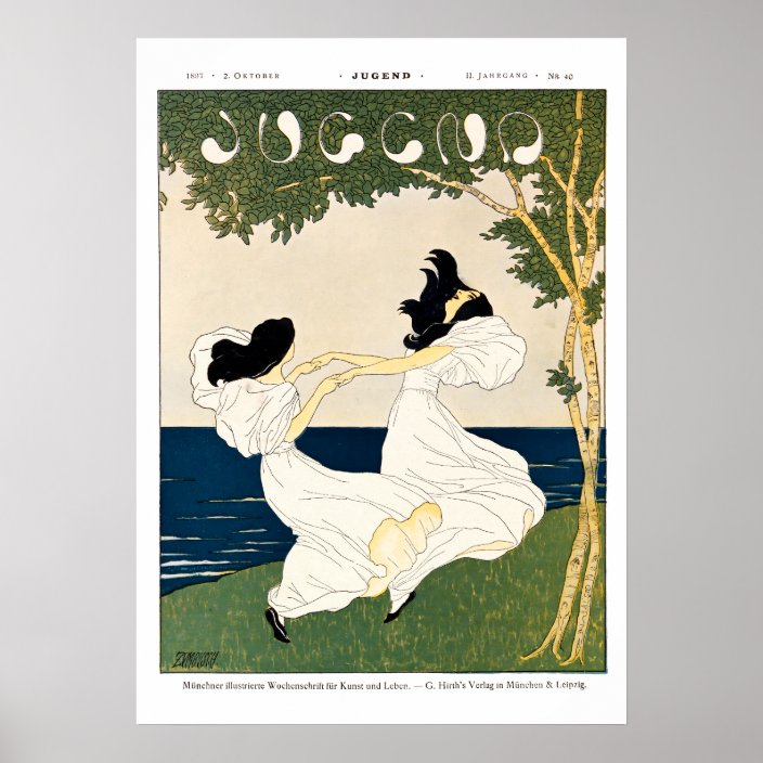 Vintage Art Nouveau Jugend Cover Poster | Zazzle.com