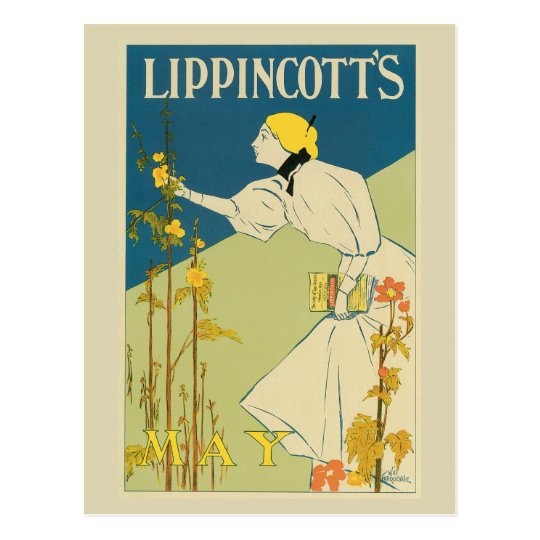Vintage art Nouveau May magazine cover Postcard | Zazzle.com