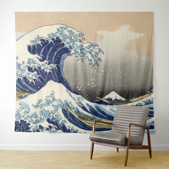 Vintage Art The Great Wave Off Kanagawa Tapestry | Zazzle