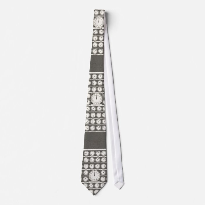 Vintage Art World Clocks tie- world time zones Tie | Zazzle.com
