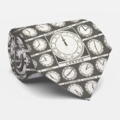 Vintage Art World Clocks tie- world time zones Tie | Zazzle