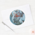 Vintage Arthur Rackham Christmas Greetings Classic Round Sticker | Zazzle