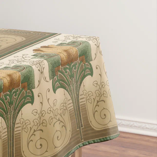 Vintage Arts & Crafts or Mission Style Pattern Tablecloth | Zazzle