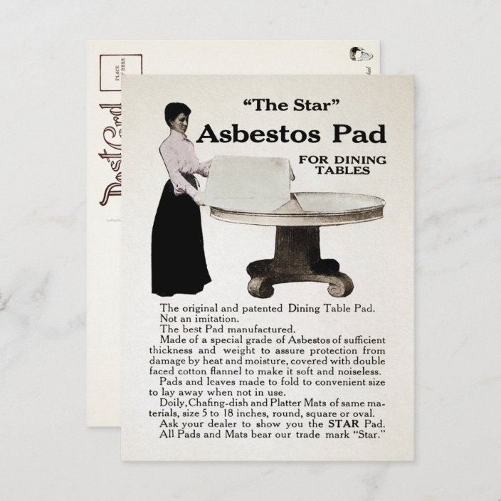 Vintage Asbestos Pad Advertisement Postcard | Zazzle.com