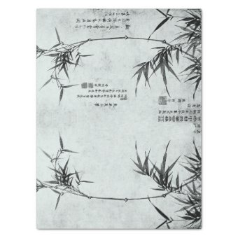 Vintage Asian Chinese Bamboo Art Tissue Paper | Zazzle