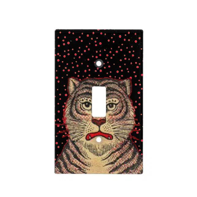 Vintage Asian Striped Fierce Tiger Light Switch Cover | Zazzle