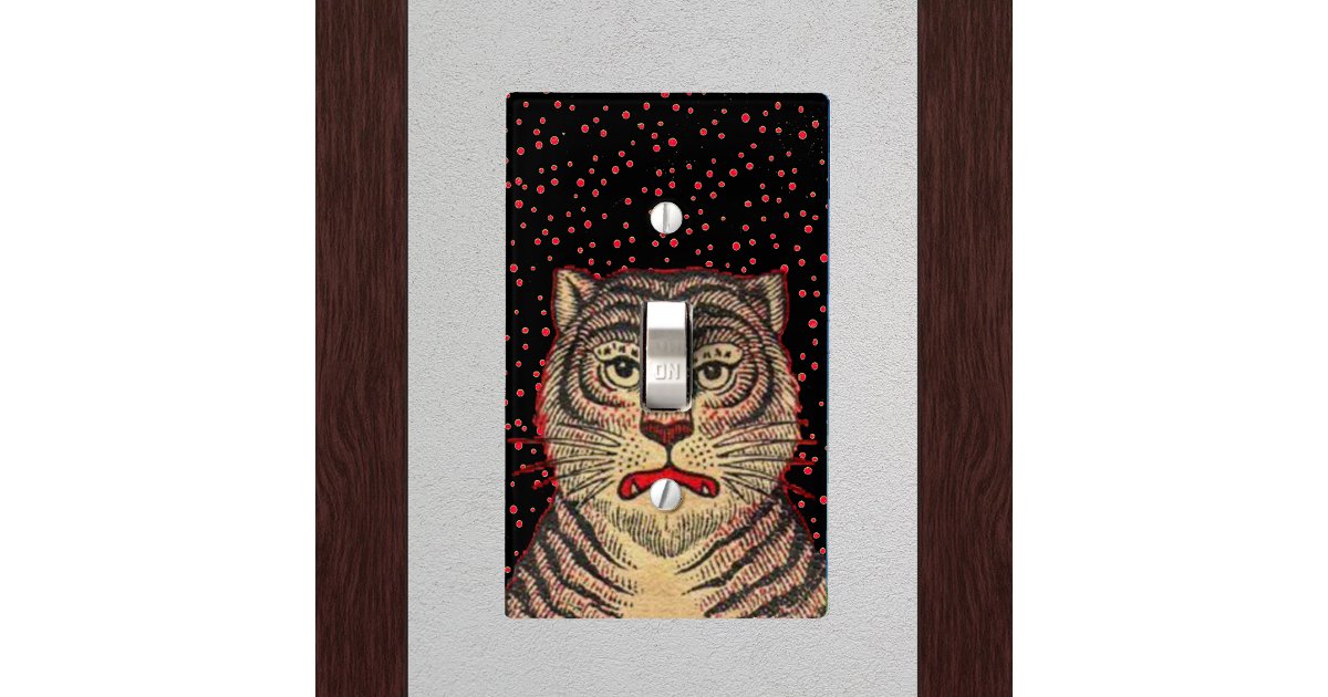 Vintage Asian Striped Fierce Tiger Light Switch Cover | Zazzle