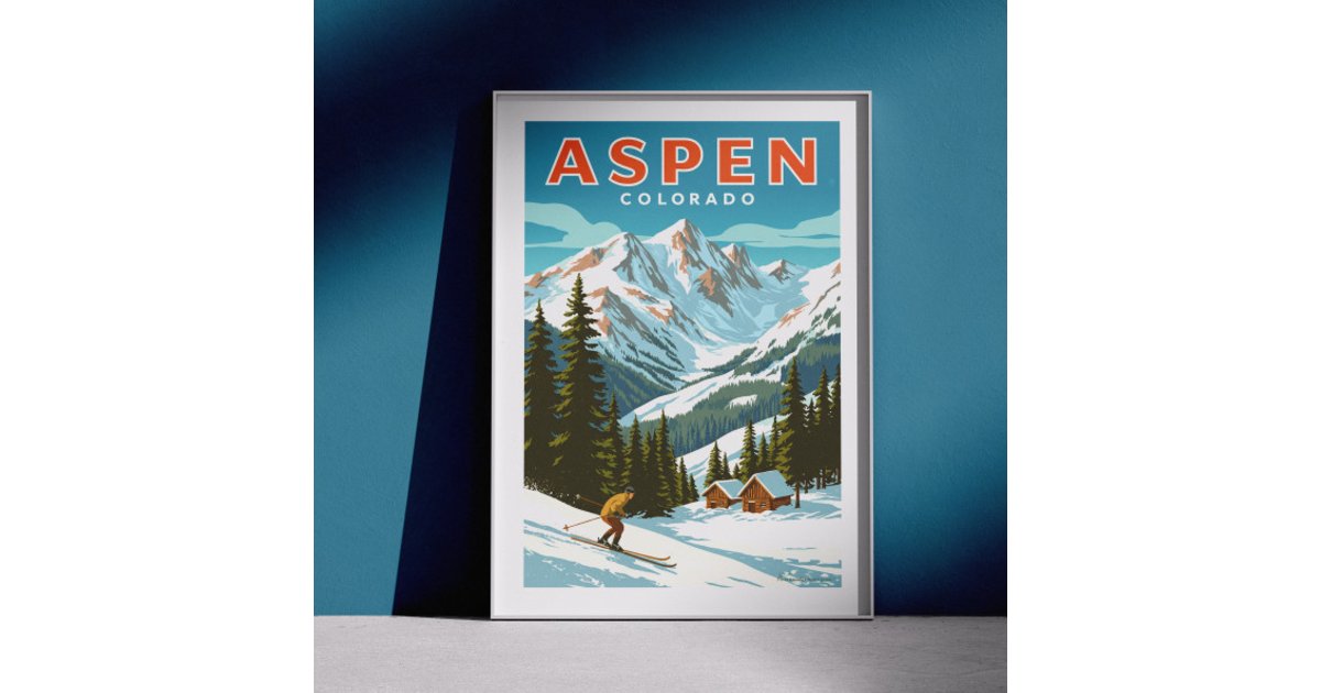 Vintage Aspen Colorado Poster | Zazzle