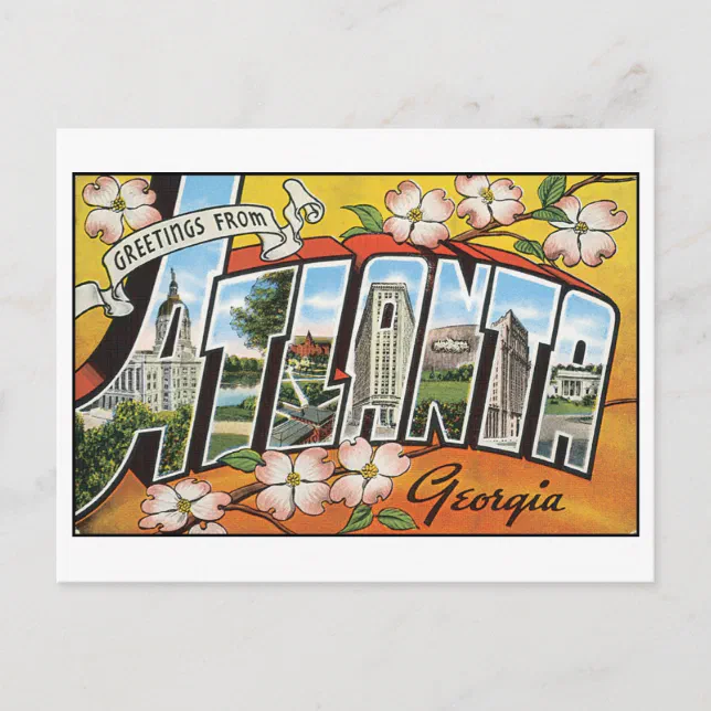 Vintage Atlanta Postcard | Zazzle