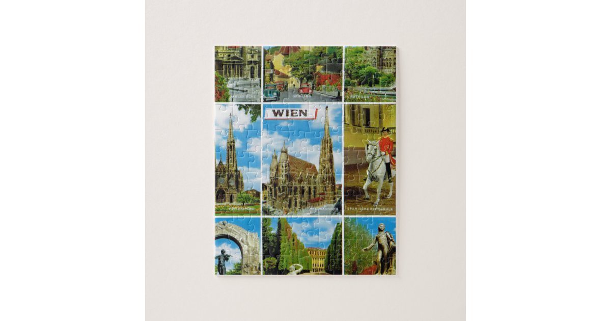 Vintage Austria, Wien, Vienna, Multiview Jigsaw Puzzle | Zazzle