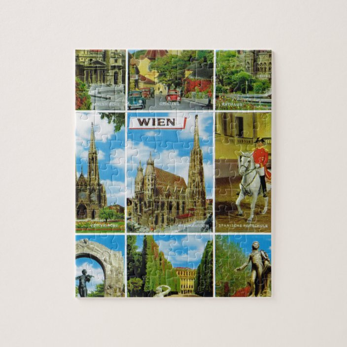 Vintage Austria, Wien, Vienna, Multiview Jigsaw Puzzle | Zazzle.com