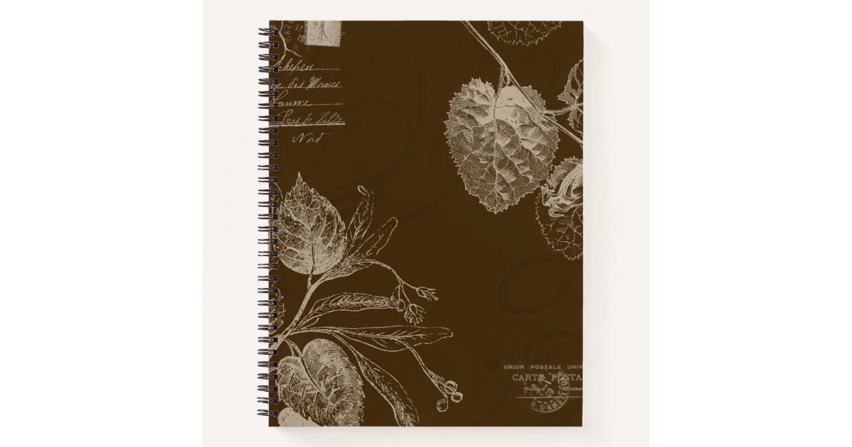 Vintage Autumn Leaves Notebook | Zazzle