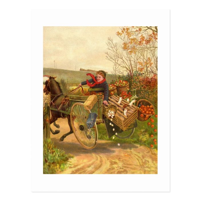 Vintage Autumn Postcard | Zazzle.com