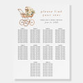 Vintage Baby Carriage Baby Shower Seating Chart Foam Board | Zazzle