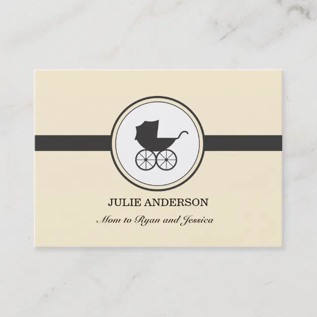Vintage Baby Carriage Calling Card | Zazzle
