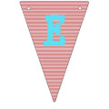 Vintage Baby Girl Pink and Blue Flag Banner | Zazzle