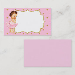 Vintage Baby Girl Princess Business Card | Zazzle