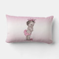 Vintage Baby Princess Pink Lumbar Pillow | Zazzle