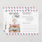 Vintage Baby Shower by Mail Long Distance Postage Postcard | Zazzle