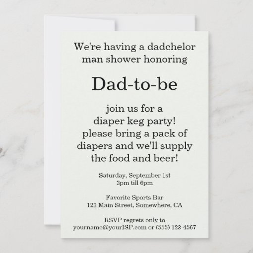 Vintage Baby Shower for Men! A Dadchelor Party! Invitation | Zazzle
