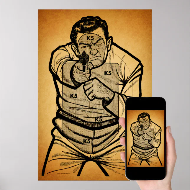 Vintage Bad Guy Target Poster | Zazzle