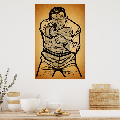 Vintage Bad Guy Target Poster | Zazzle