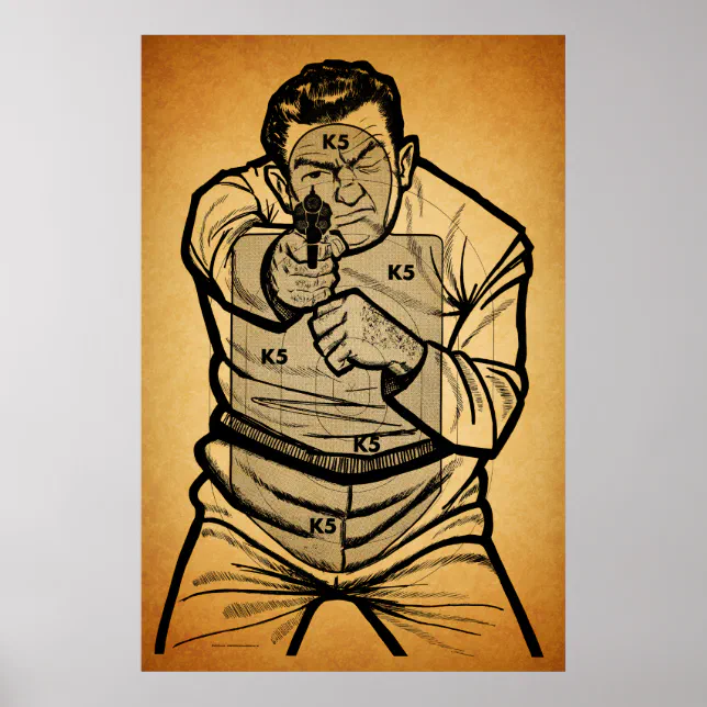 Vintage Bad Guy Target Poster | Zazzle