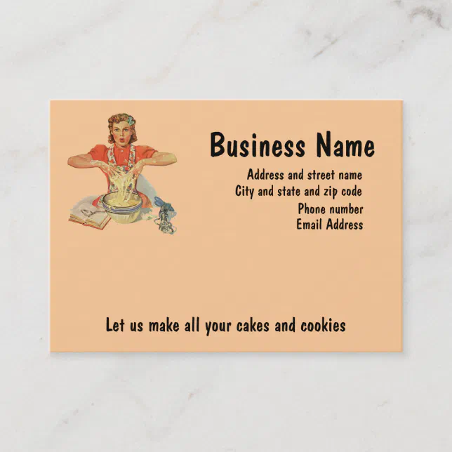 Vintage Baker Business Card | Zazzle