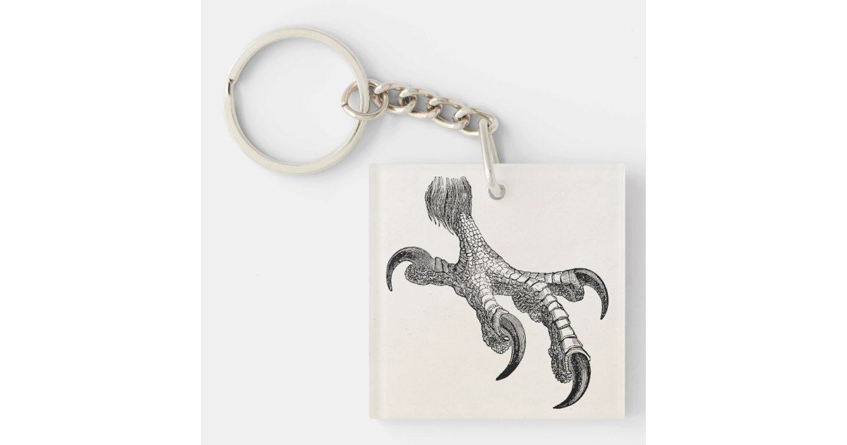 Vintage Bald Eagle Claw Personalized Bird Claws Keychain | Zazzle
