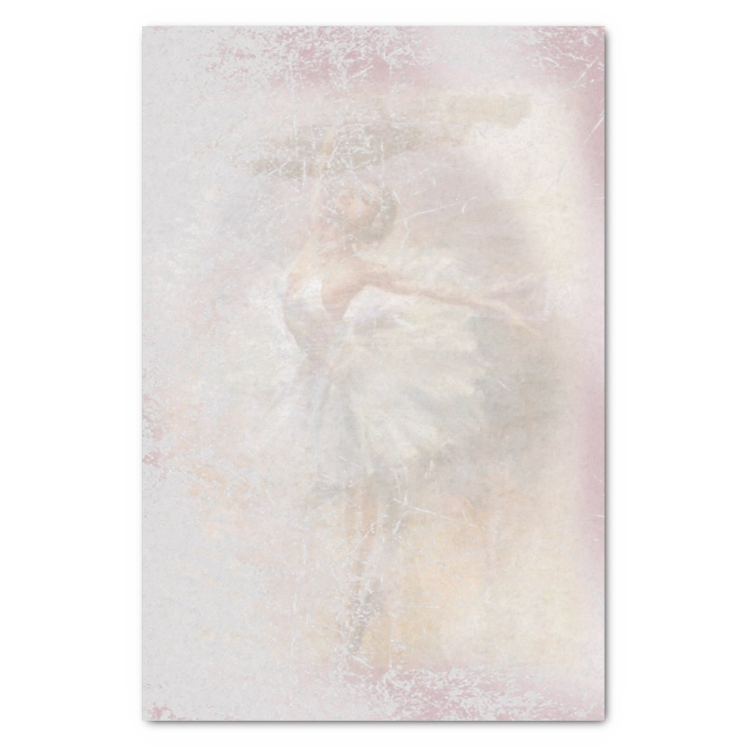 Vintage Ballerina Dance Pose Decoupage Tissue Paper | Zazzle