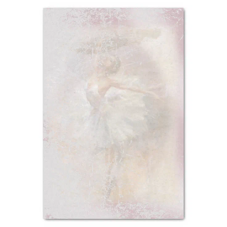 Vintage Ballerina Dance Pose Decoupage Tissue Paper | Zazzle