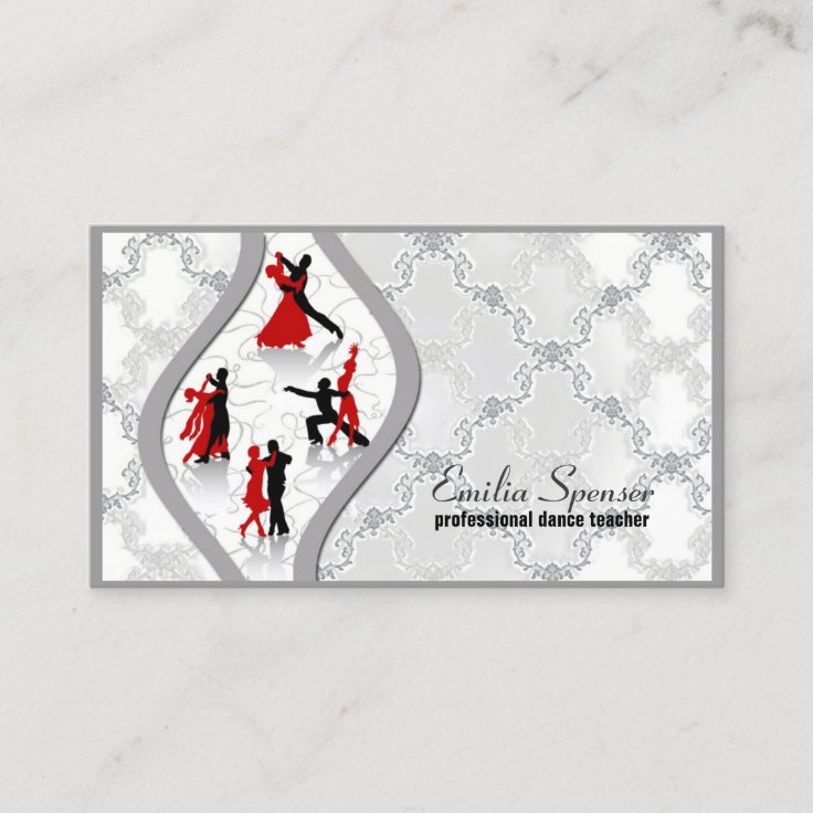 Vintage Ballroom Dance Teacher Business Card | Zazzle