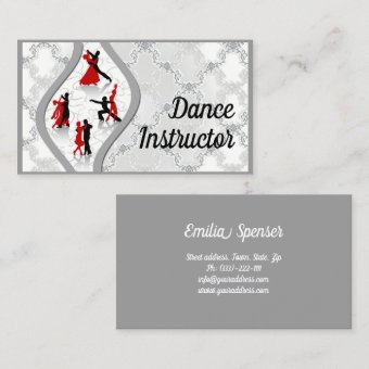 Vintage Ballroom Dance Teacher Business Card | Zazzle