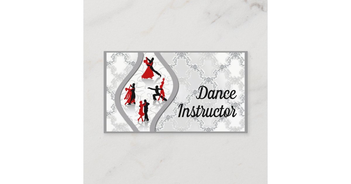 Vintage Ballroom Dance Teacher Business Card | Zazzle