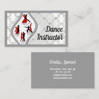 Vintage Ballroom Dance Teacher Business Card | Zazzle