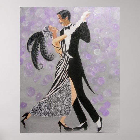VINTAGE BALLROOM DANCERS POSTER | Zazzle.com