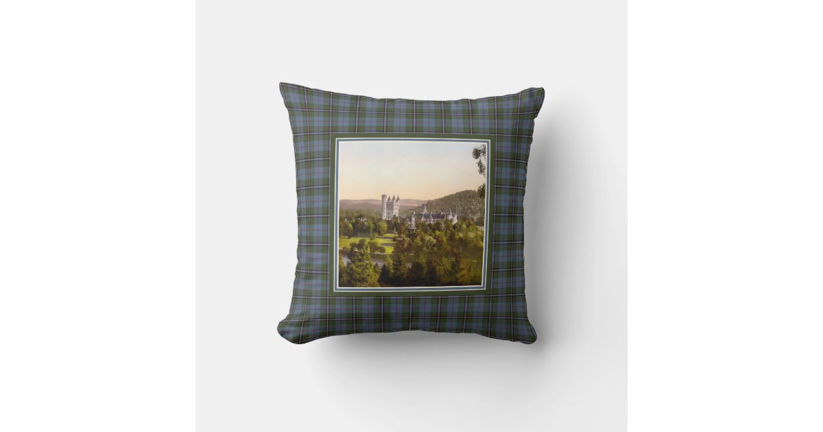 Vintage Balmoral Castle Royal Deeside Tartan Throw Pillow | Zazzle