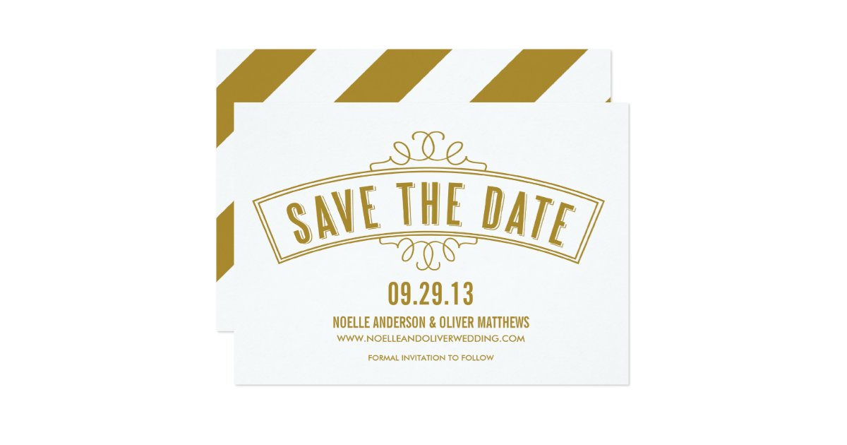 VINTAGE BANNER | SAVE THE DATE ANNOUNCEMENT | Zazzle