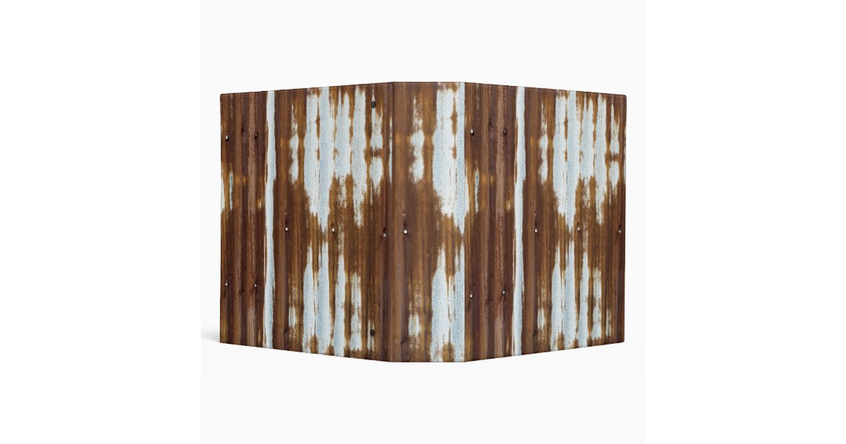 Vintage Barn Corrugated Tin 3 Ring Binder | Zazzle