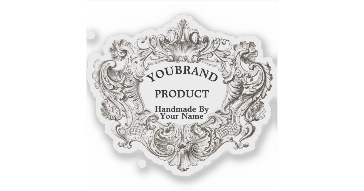 Vintage Baroque Rococo Victorian Template Sticker | Zazzle