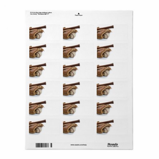 Vintage Baseball and Bat Label | Zazzle