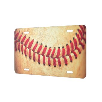 Vintage baseball ball license plate | Zazzle