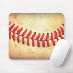 Vintage baseball ball mouse pad | Zazzle